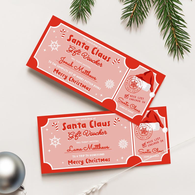Christmas Coupon Template | Christmas Gift Voucher, Printable Coupons ...