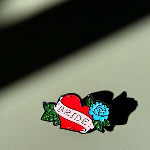 Bride Enamel Pin Bachelorette Pins, Bridesmaid Pin, Vintage Tattoo Pin ...