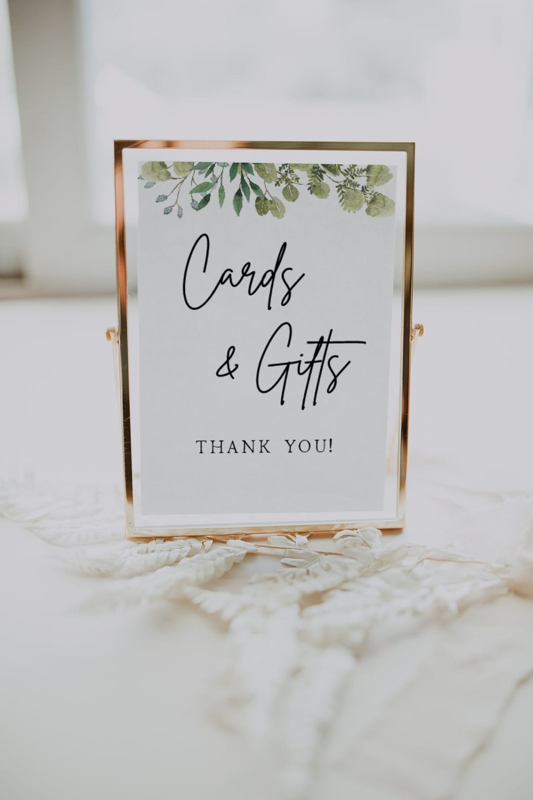 Gift Table Sign | Greenery, Cards and Gifts, Instant Download ...