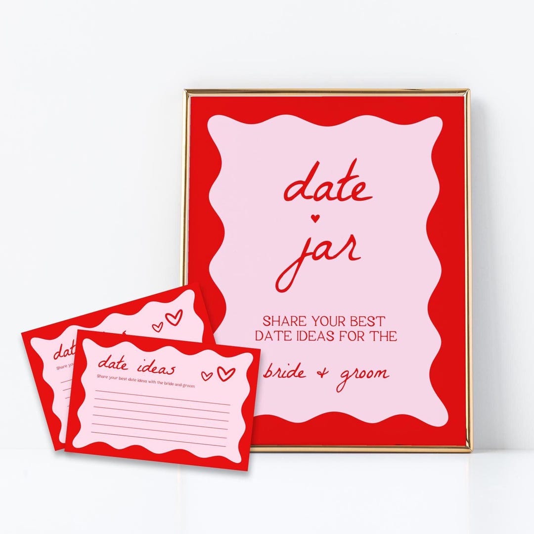 Date Ideas Sign and Cards | Date Jar, Date Night Card, Date Night Ideas ...
