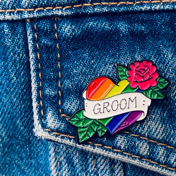 Pride Groom Tattoo Enamel Pin Bachelor Party Pin Groom Gift - Etsy