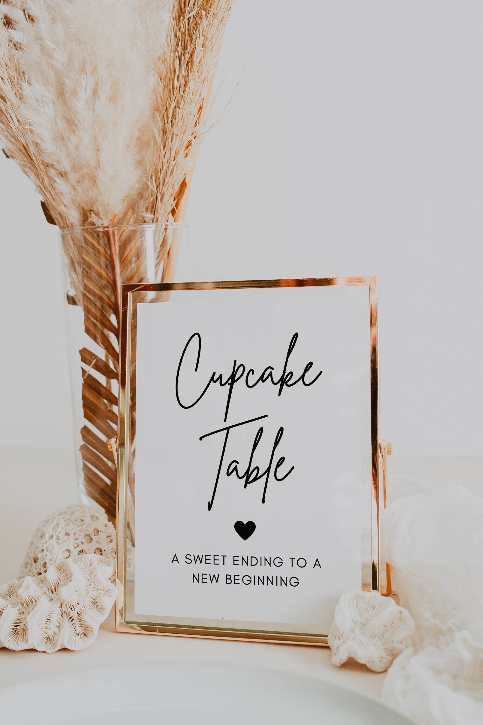 Cupcake Table Sign Luna Dessert Table Sign Wedding Cupcake - Etsy