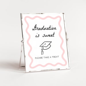 Graduation Dessert Table Sign | Graduation is Sweet Please Take A Treat ...