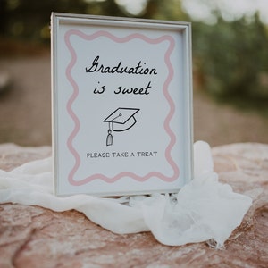 Graduation Dessert Table Sign | Graduation is Sweet Please Take A Treat ...