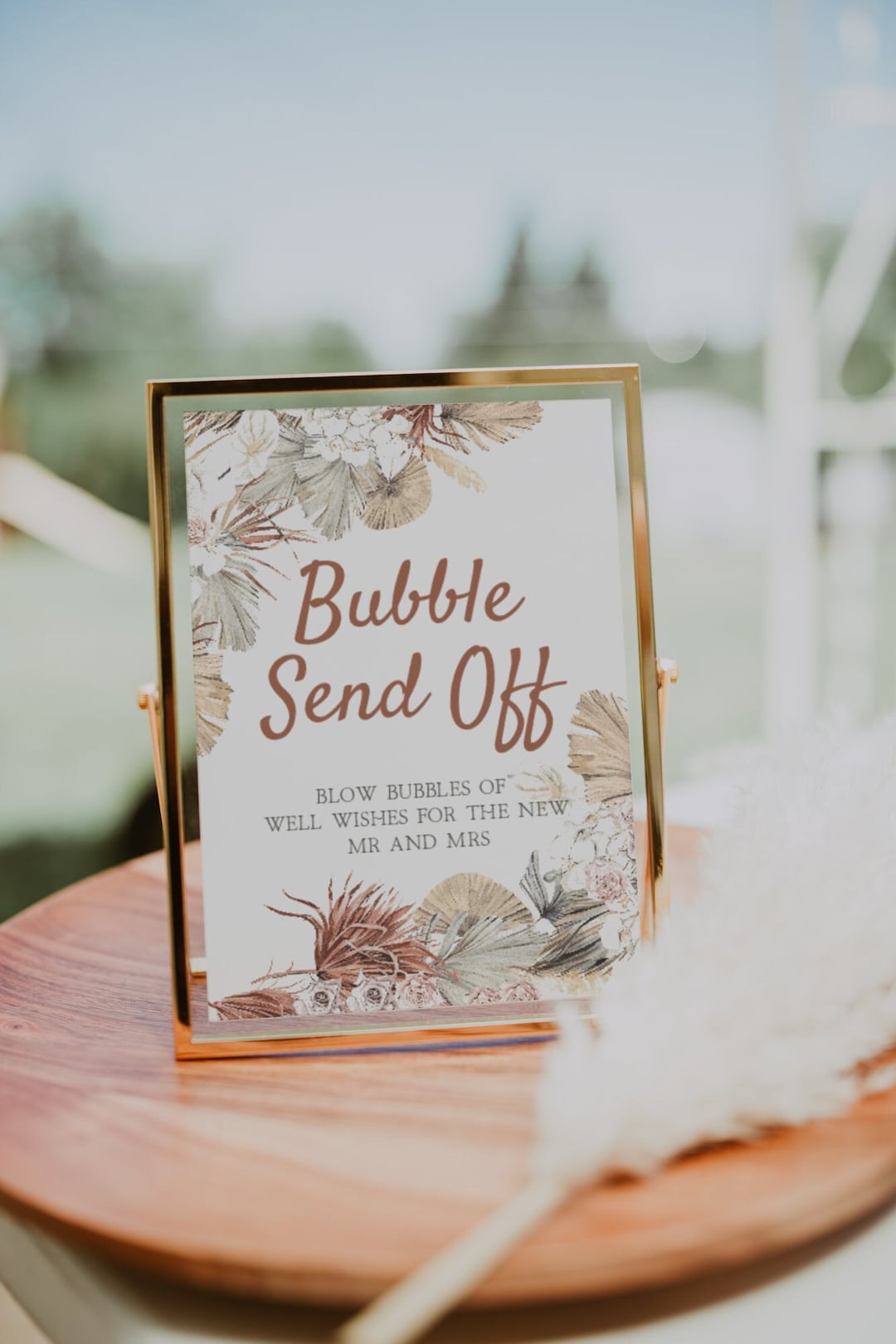 Boho Bubble Send off Printable Sign | LANA, Wedding Send Off, Newlywed ...