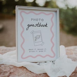 Graduation Party Photo Guestbook Sign | Photo Guest Book Sign ...