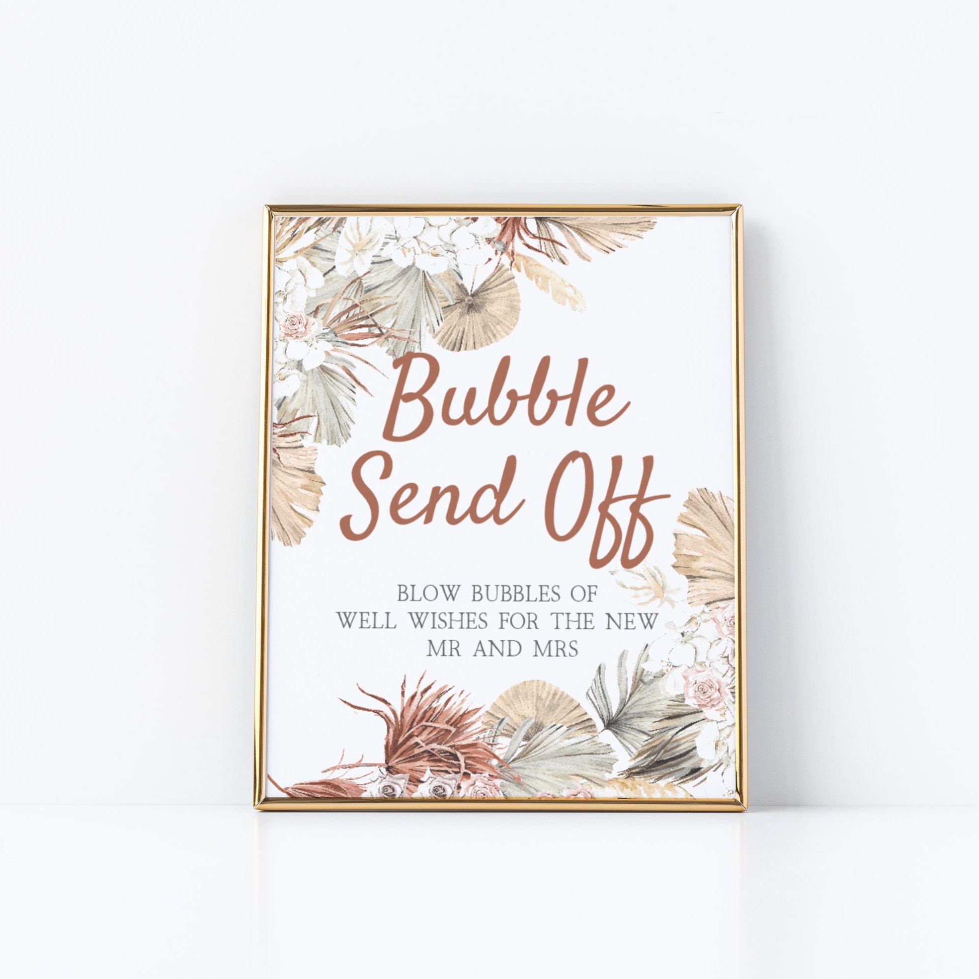 Boho Bubble Send off Printable Sign | LANA, Wedding Send Off, Newlywed ...