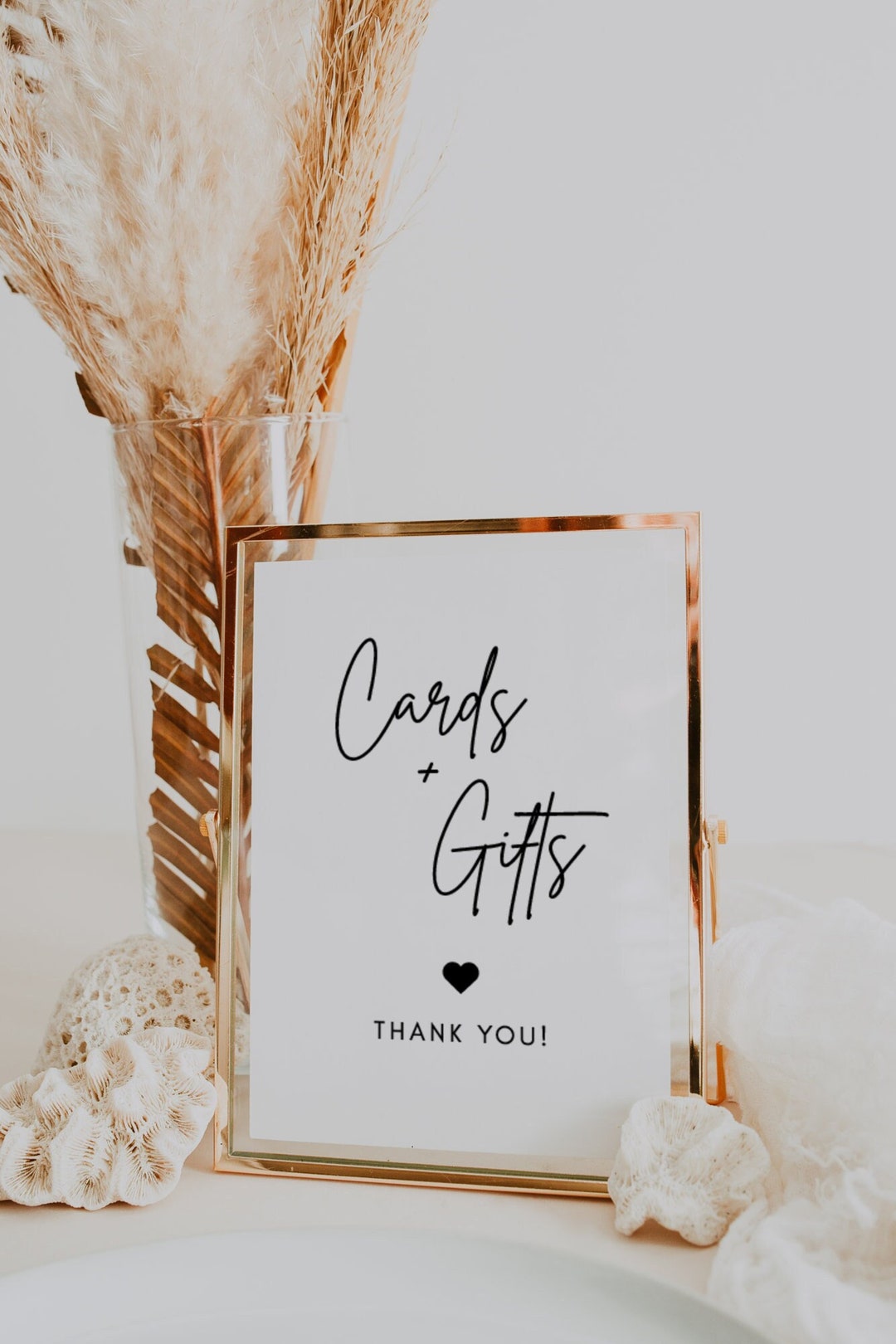 Minimalist Cards and Gifts Sign Luna, Sign for Wedding Gift Table ...