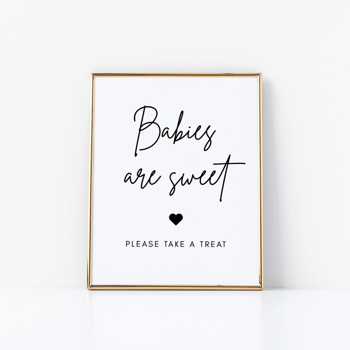 Babies Are Sweet Printable Sign | Luna, Baby Shower Favor Sign, Dessert ...