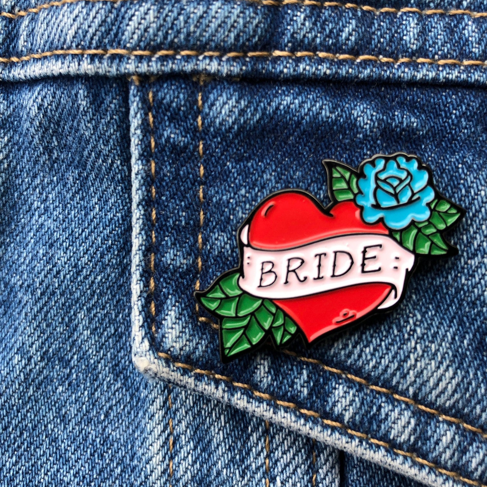 Bride Enamel Pin Bachelorette Pins Bridesmaid Pin Vintage | Etsy