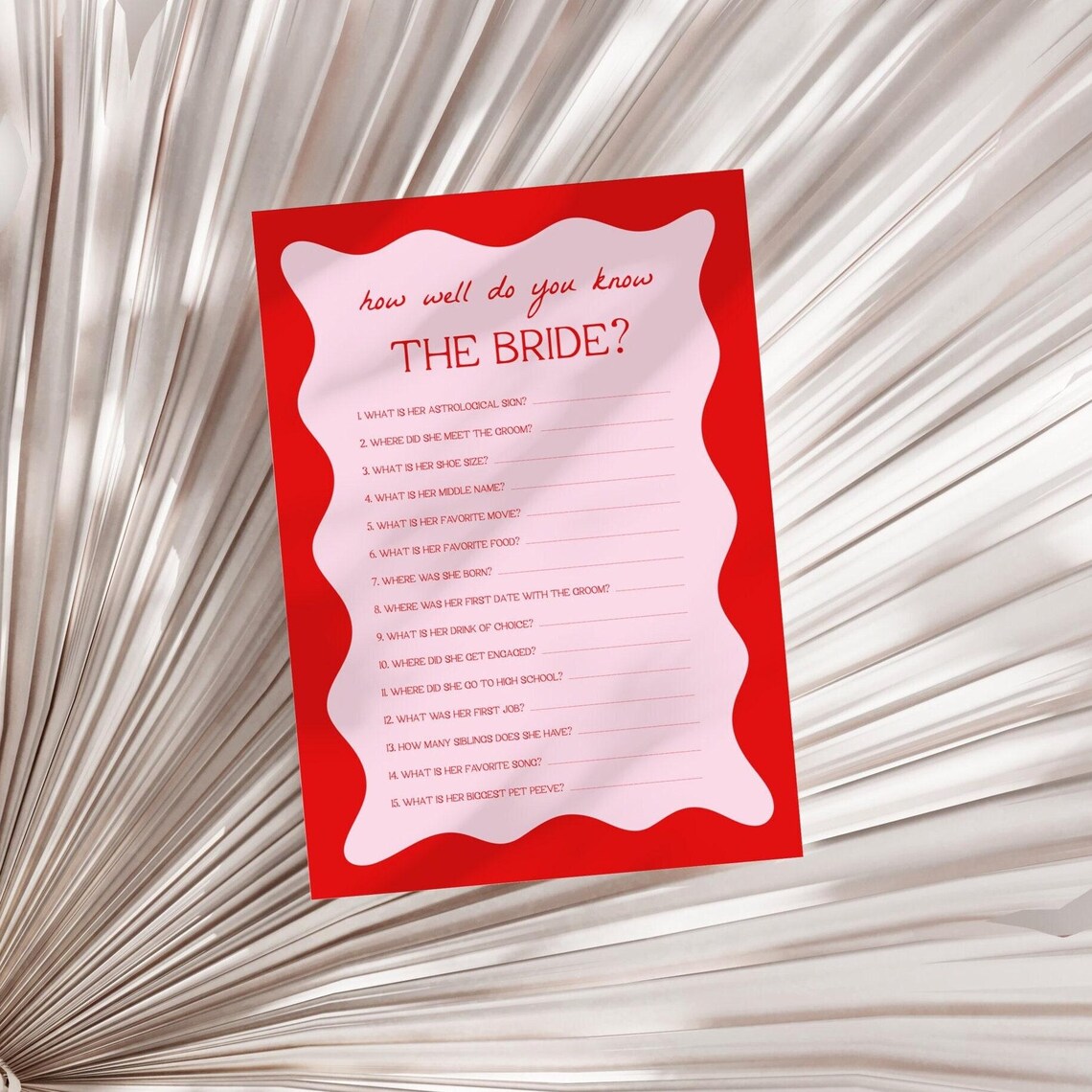 How Well Do You Know the Bride | Bridal Shower Game, Who Knows the ...