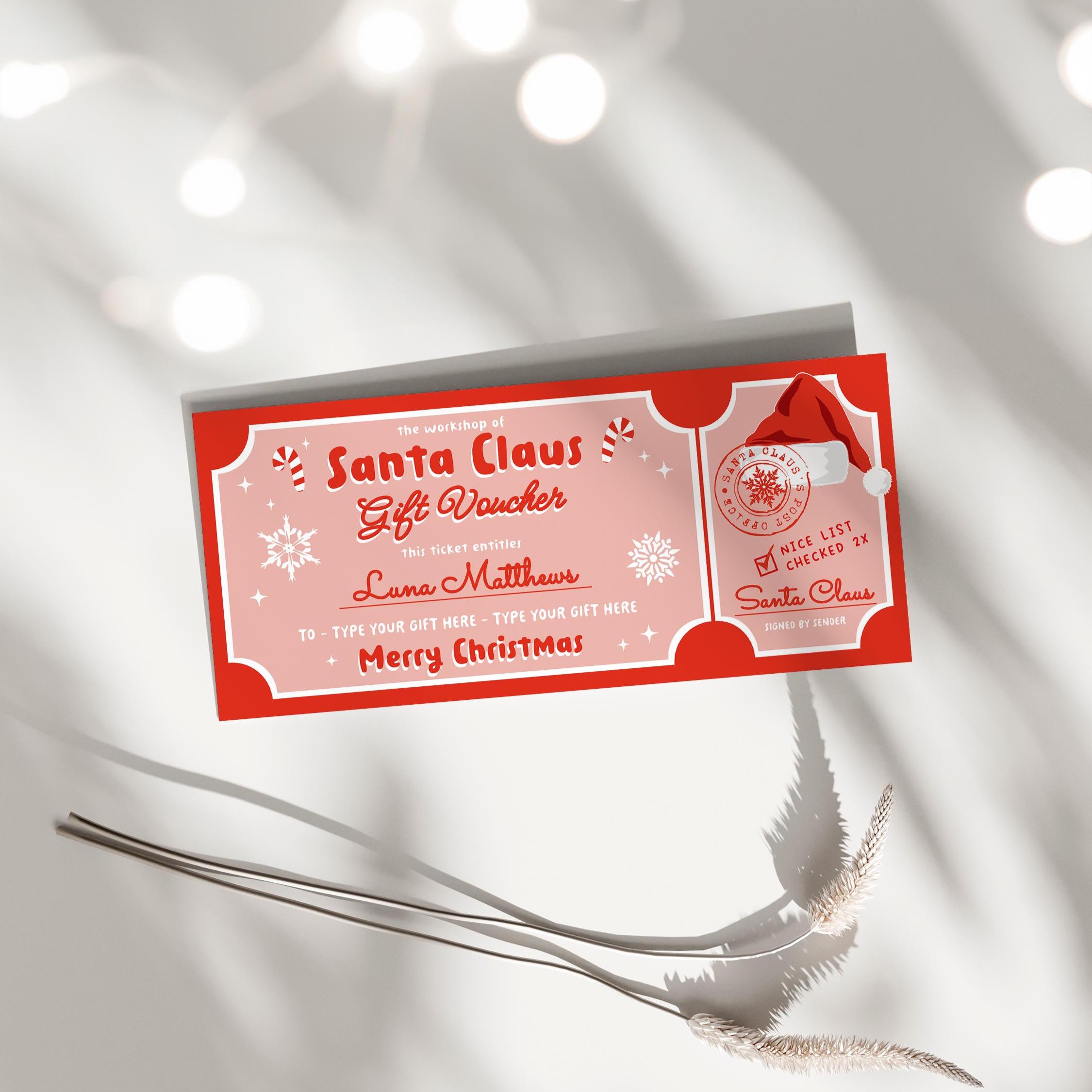 Christmas Coupon Template | Christmas Gift Voucher, Printable Coupons ...