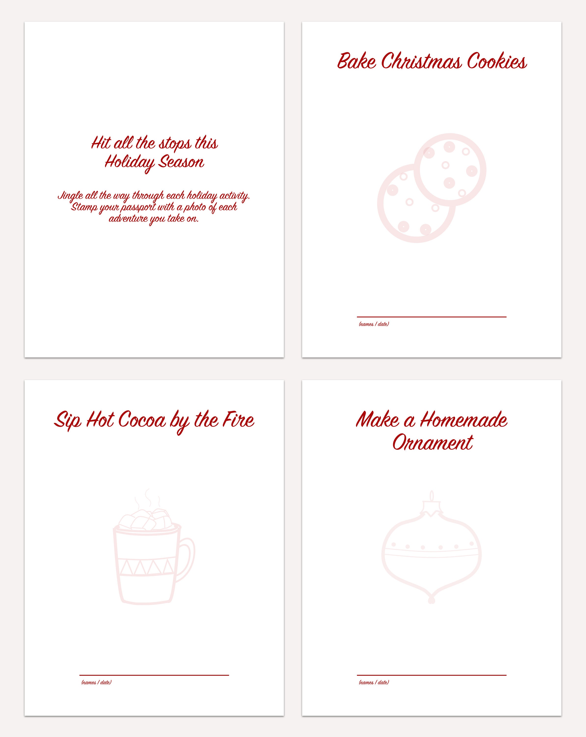 Christmas Passport Activity Book – Printable PDF - Etsy