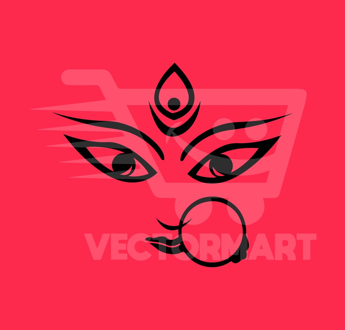 Face of Kali Kali Ma Goddess Symbol SVG PDF EPS Png Dxf | Etsy