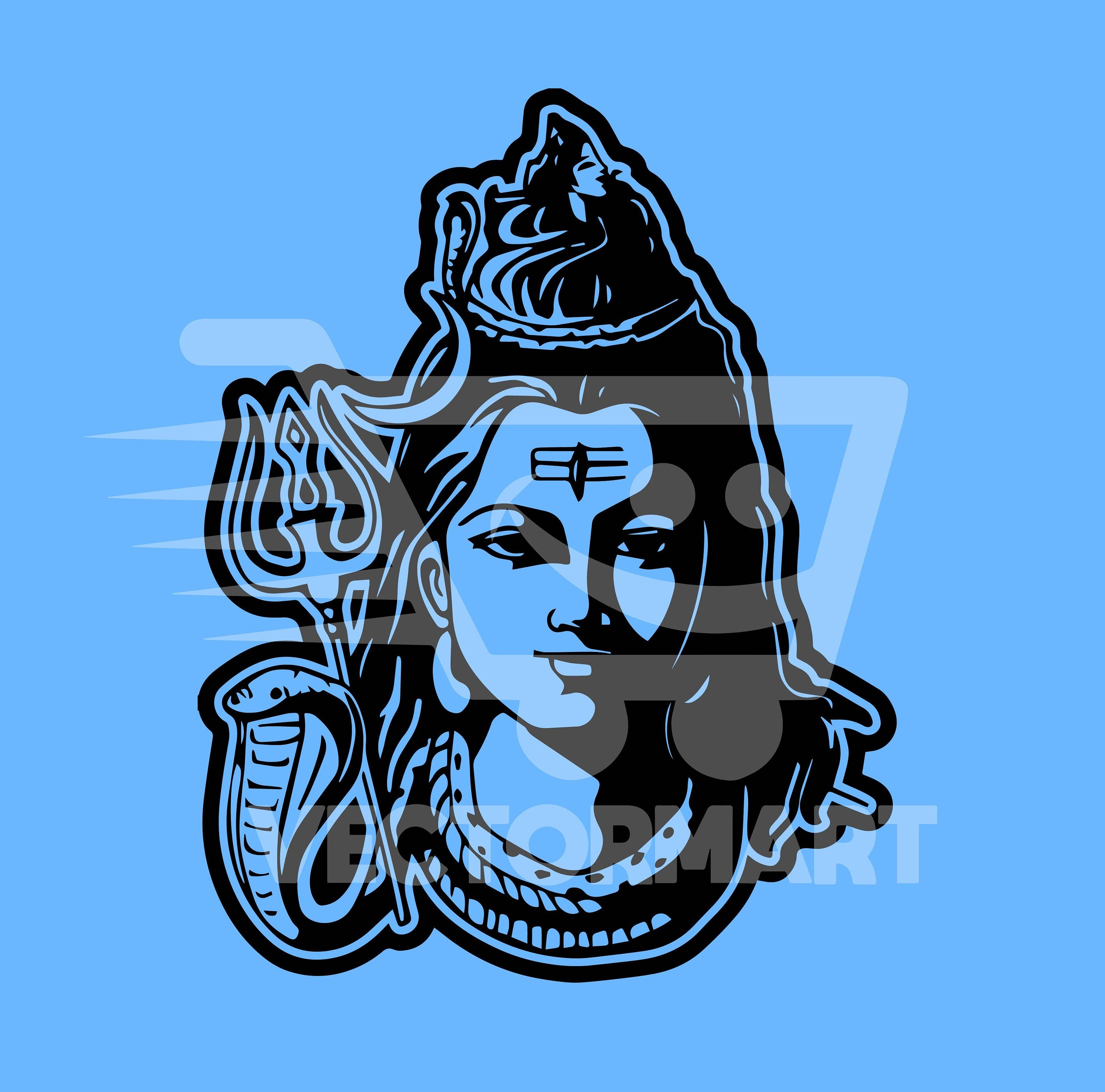 Lord Shiva Adiyogi Art Universe Meditation SVG PDF EPS | Etsy