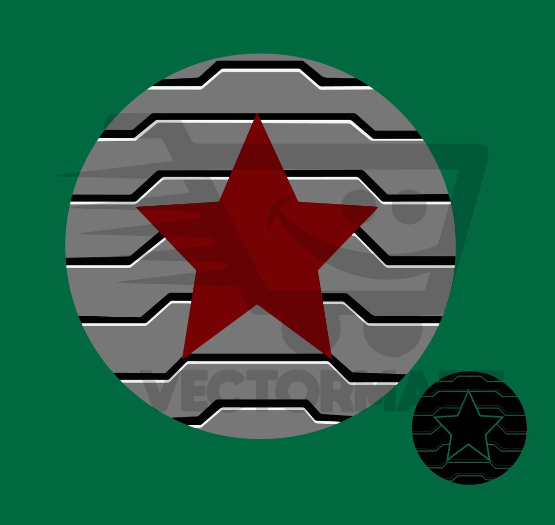 Marvel Hero Winter Soldier Bucky Barnes Logo Art SVG PDF | Etsy