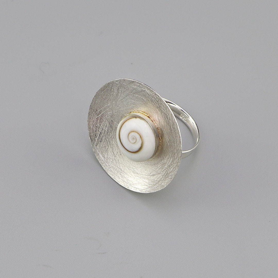 Silver Round Disc Shiva Eye Ring, Shiva Eye Ring Sterling Silver Ring ...