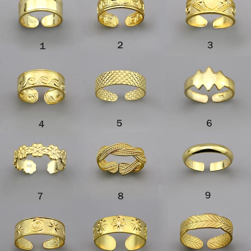 Gold Toe Ring 14k - Etsy