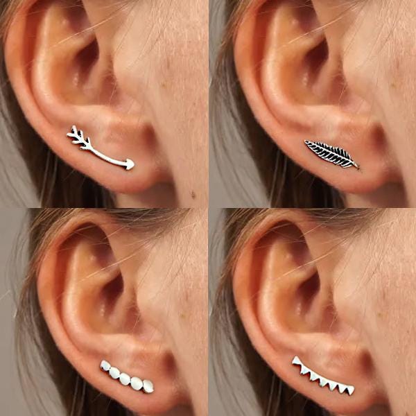 Up the Ear Earrings - Etsy UK