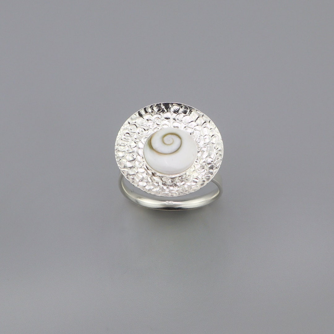 Silver Round Cup Shiva Eye Ring, Shiva Eye Ring Sterling Silver Ring ...