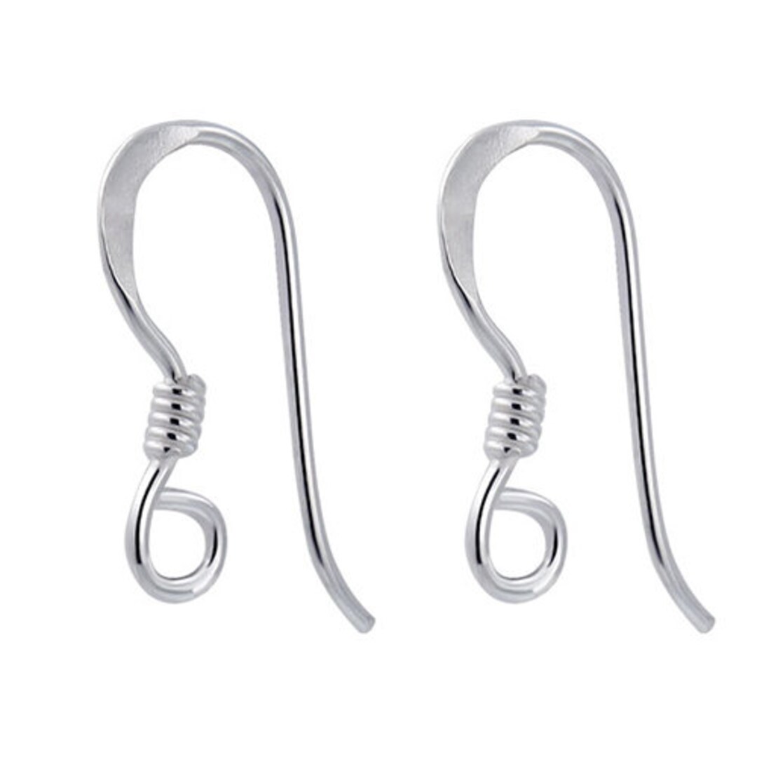 5prs Sterling Silver Fish Hook Wire Earrings Findings, Earring Findings ...