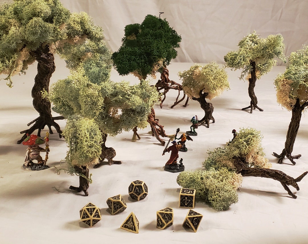 War Gaming Model Trees, Handmade With Real Moss - Etsy
