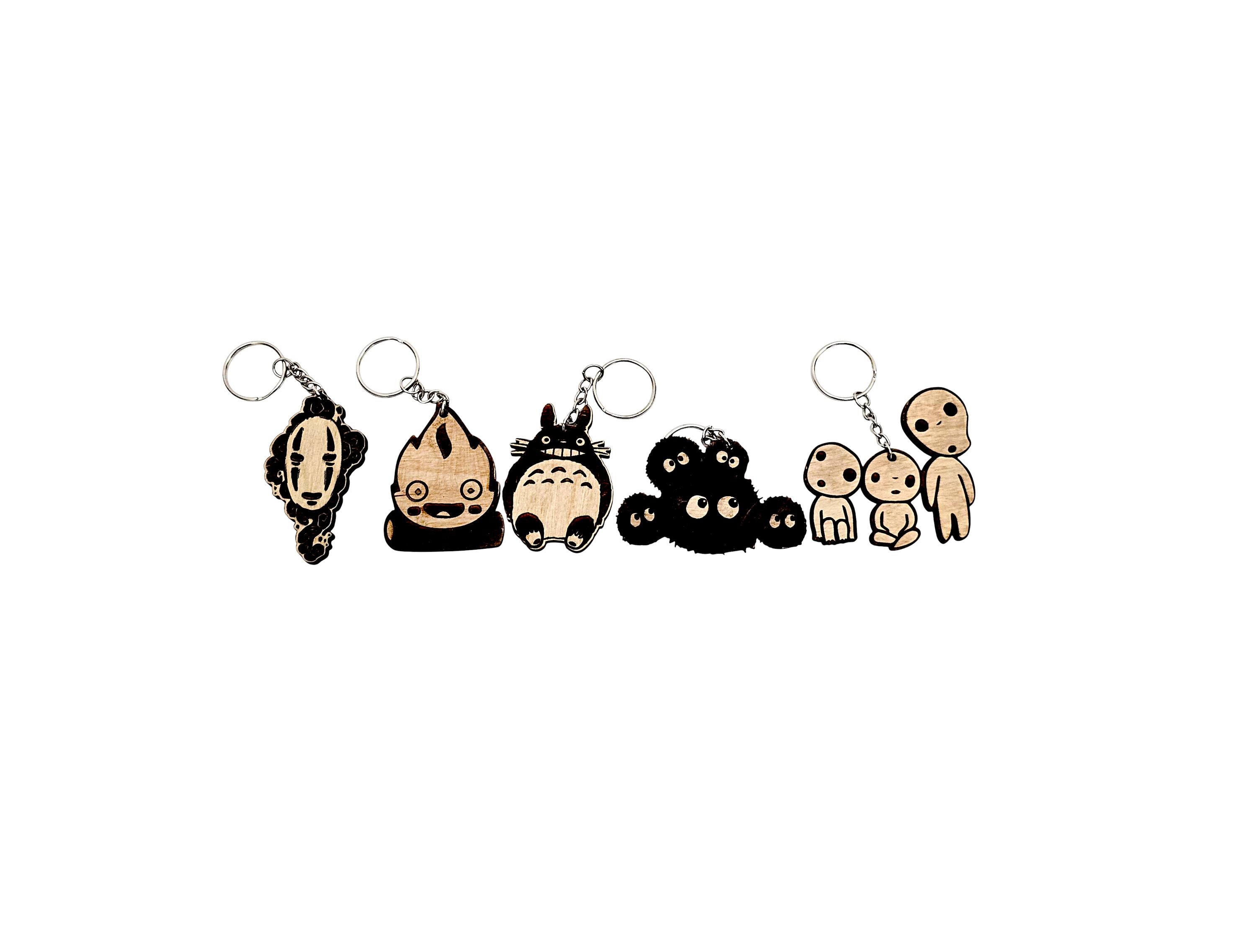 Studio Ghibli Inspired Wooden Keychains. - Etsy