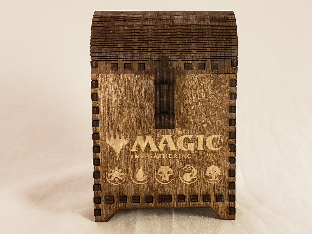 Wooden Handmade Magic the Gathering Deck Box With Living Hinge and ...