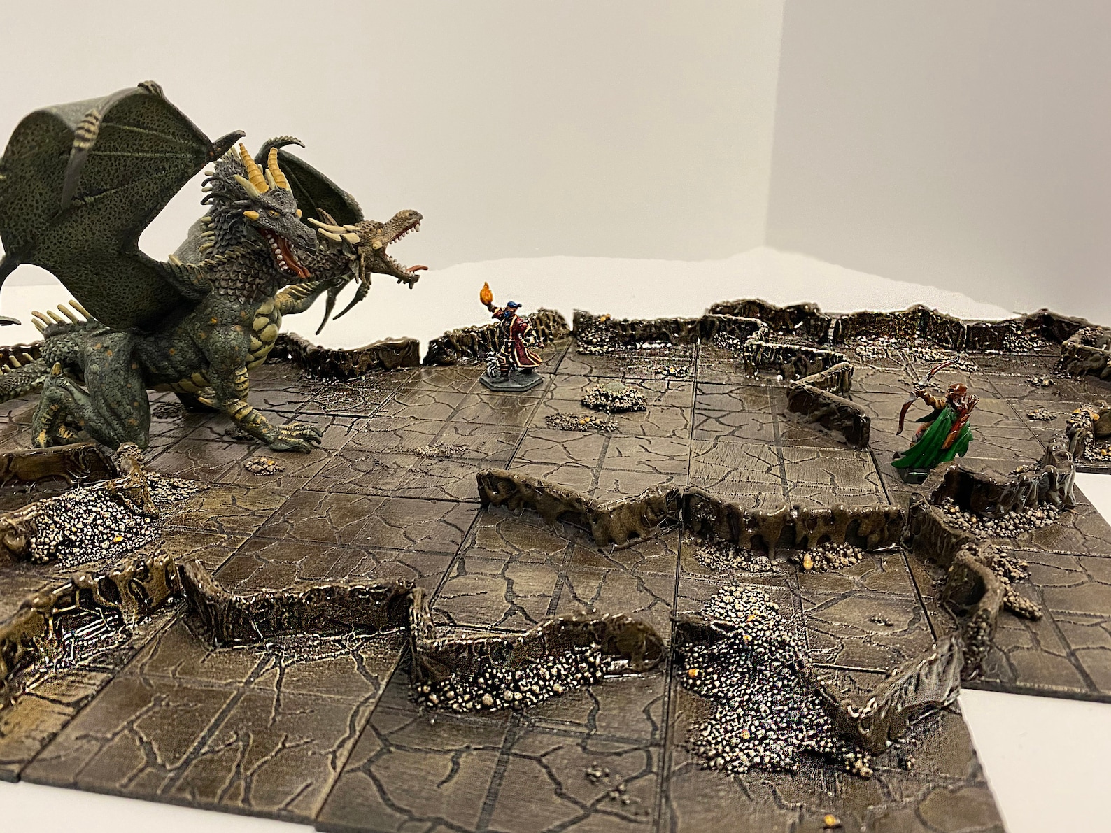 Modular Dungeon Tiles: Laser Engraved With a Selection of Walls, Flat ...