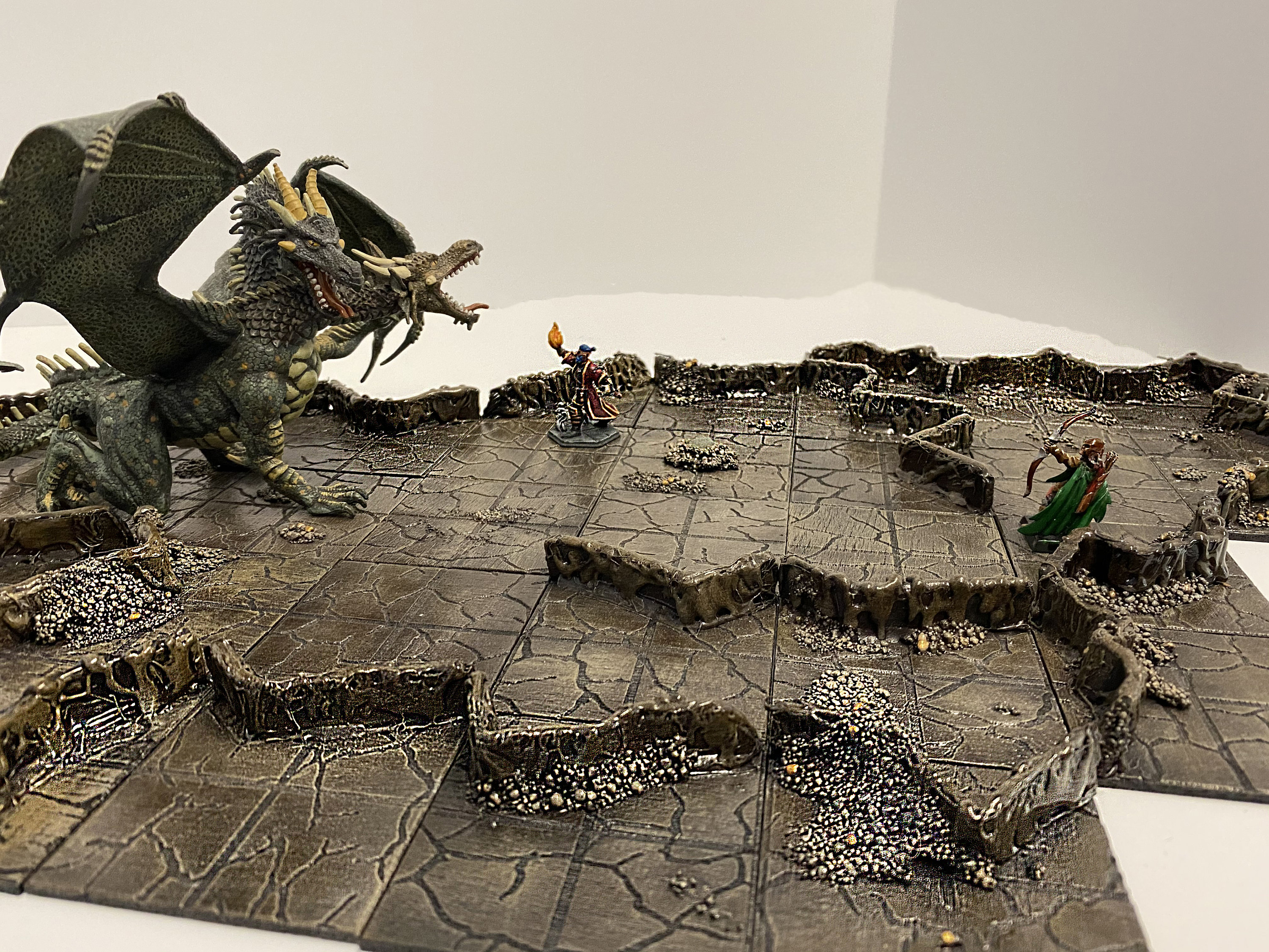 Modular Dungeon Tiles: Laser Engraved With a Selection of Walls, Flat ...