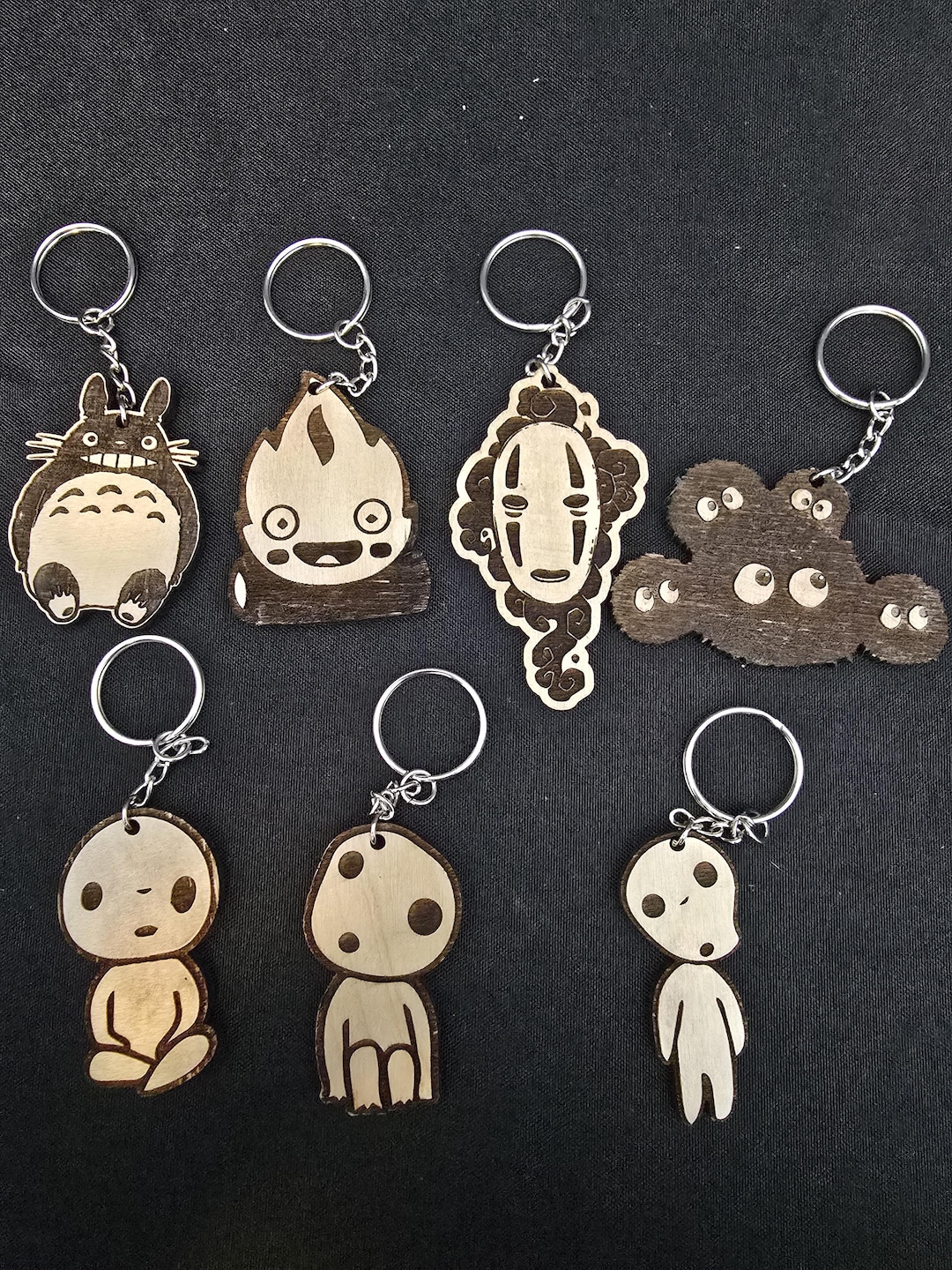 Studio Ghibli Inspired Wooden Keychains. - Etsy