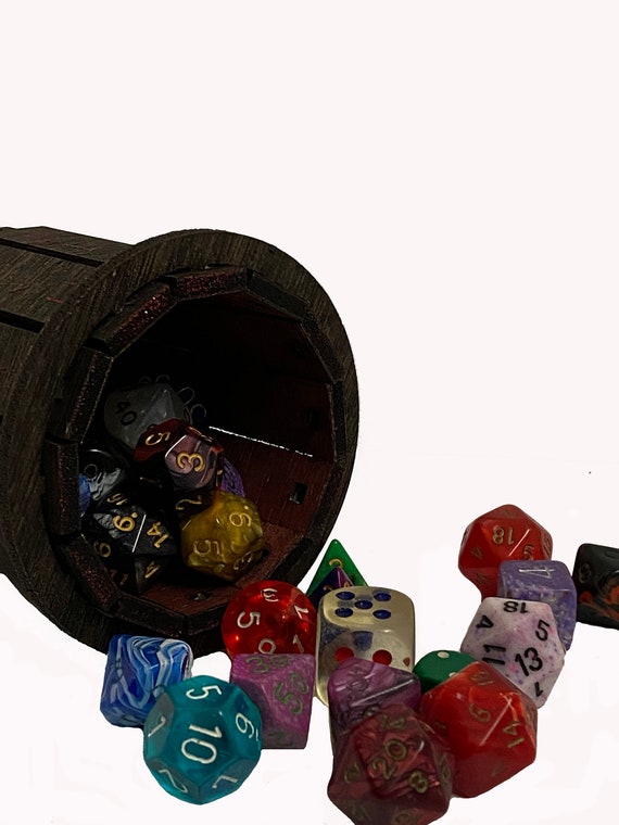 Wooden dice cup with customizable inlays. | Etsy