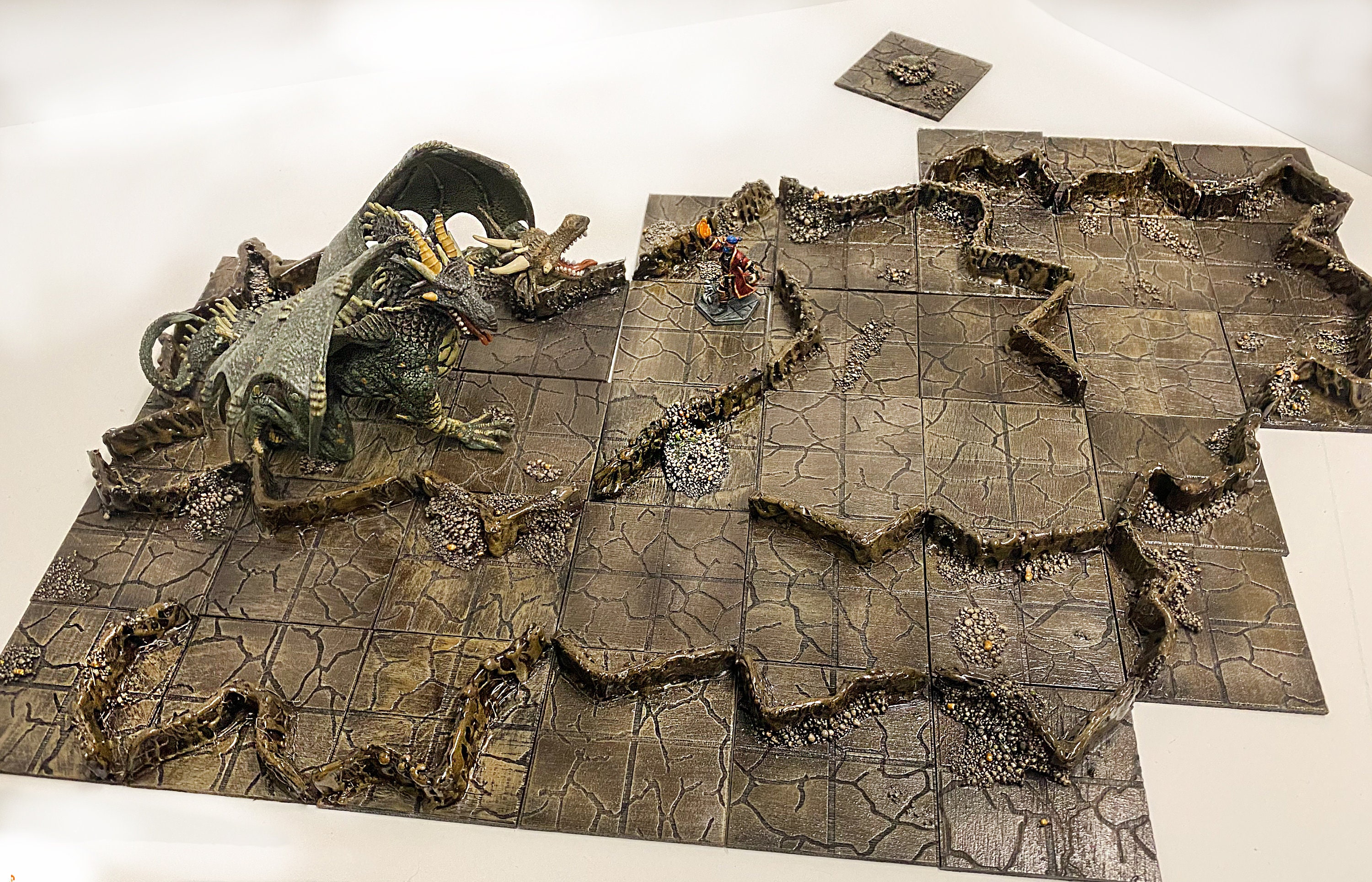 Modular Dungeon Tiles: Laser Engraved With a Selection of Walls, Flat ...