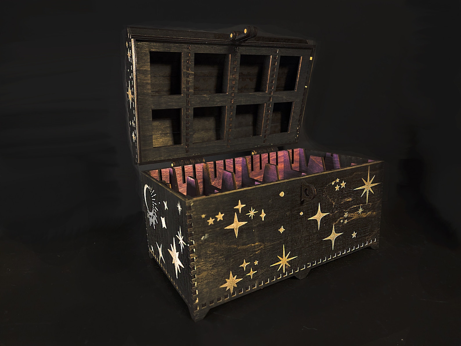 Wooden Tarot Card Chest With Modular Inside - Etsy