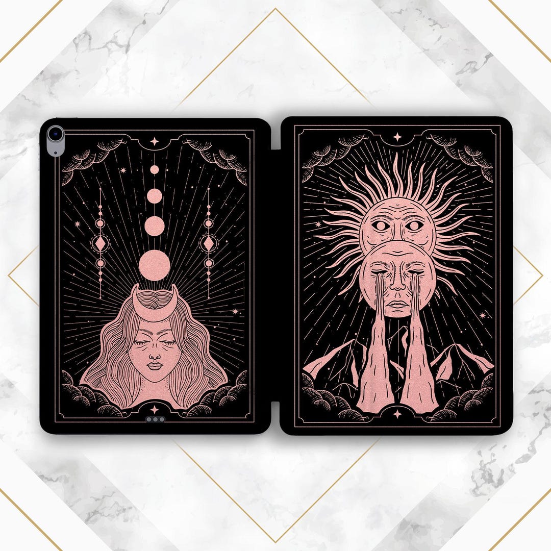 Sun and Moon Retro Art iPad Case Woman iPad Case Girl Aesthetic Magic ...