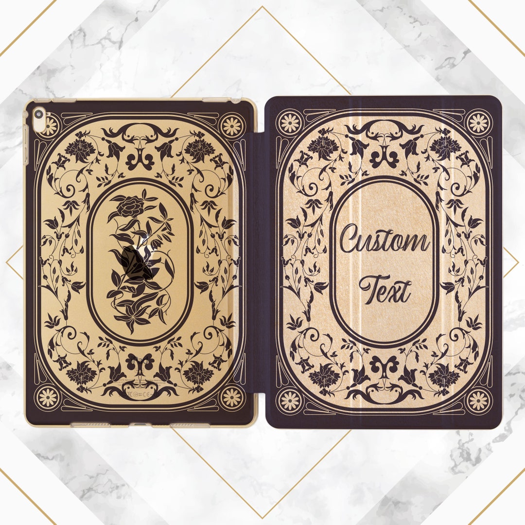 Vintage Book Print iPad Case Custom Personalized Sign iPad Case Golden ...