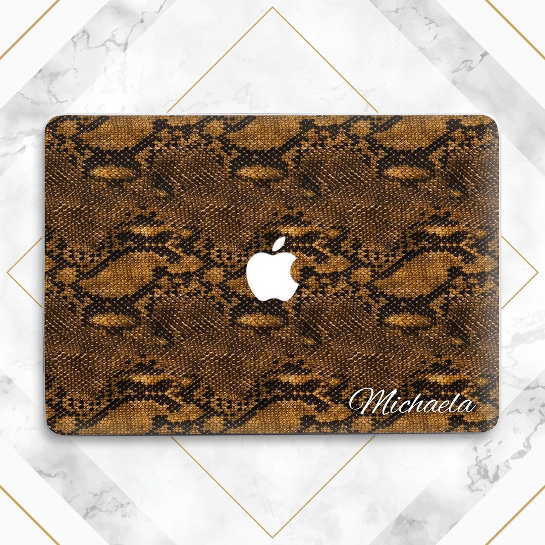 Snake Skin Print MacBook Case Name Personalized Cover Animal Print Case ...