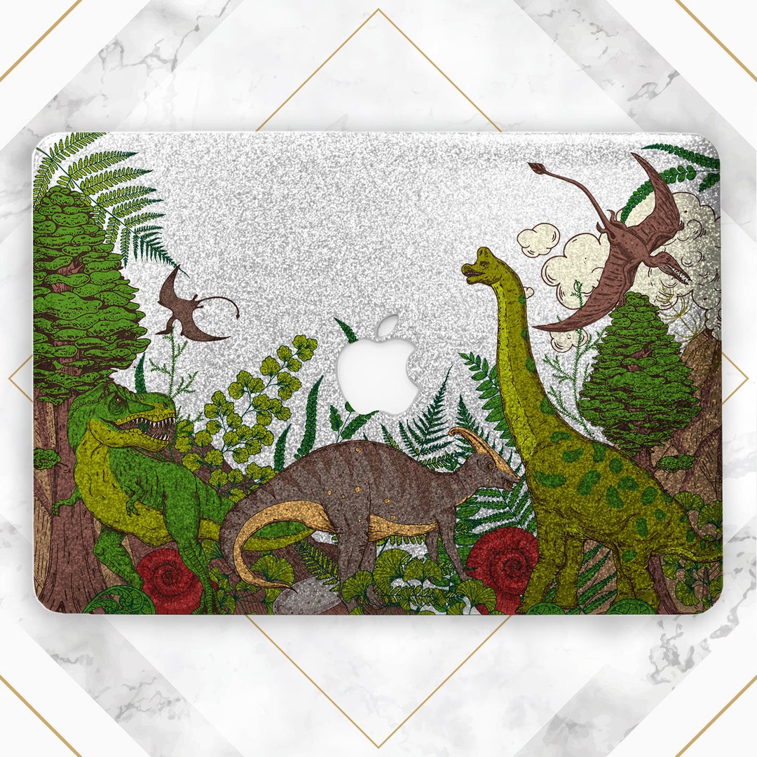 MacBook Case Dinosaur Reptile Silver Glitter Case MacBook Case Gold ...