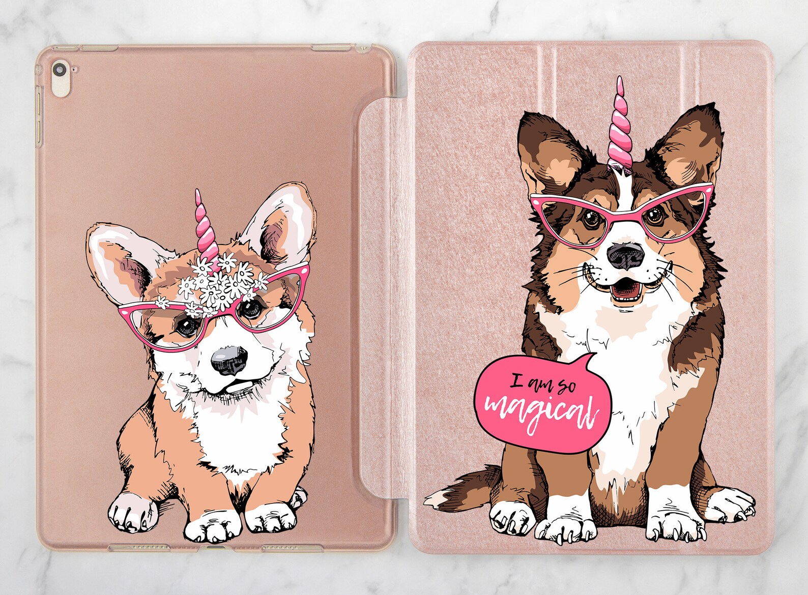 Unicorn Dog Cute Animals Ipad Case Kids Ipad 10 2 Golden Smart - Etsy