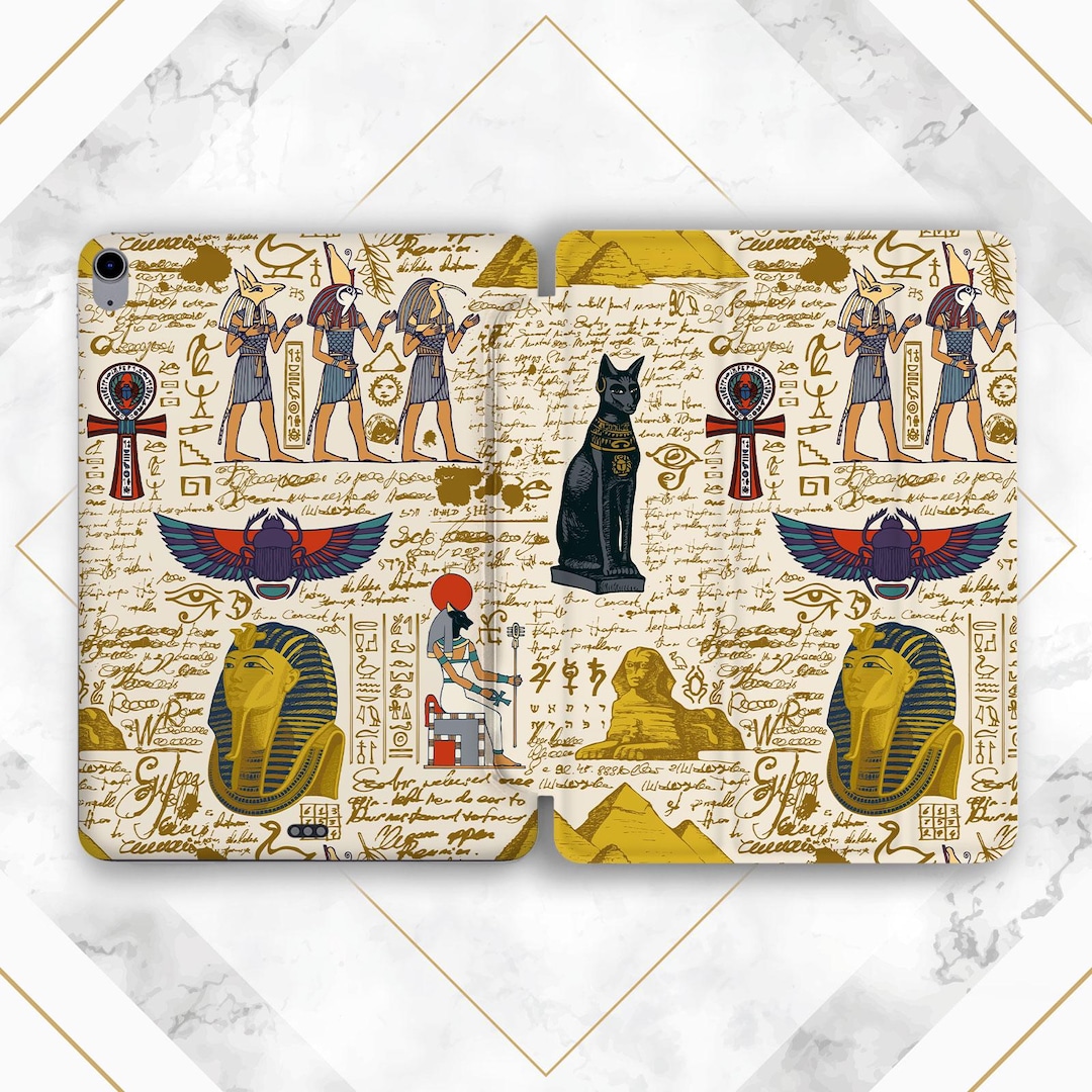 Egyptian Art Cover iPad Case Ancient Egypt Pictograms iPad Case Cat ...