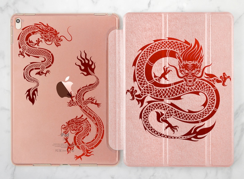 Ipad Case China Red Dragon Case Ipad Case Dragon Golden Case - Etsy