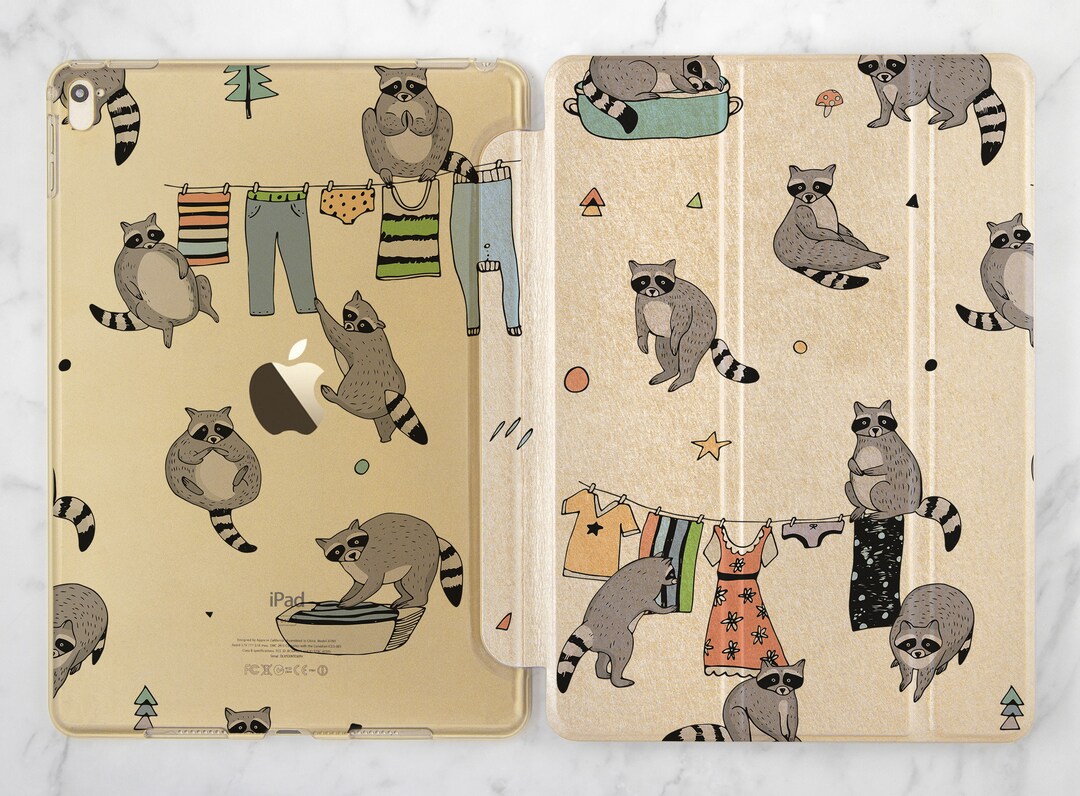 Funny Raccoon Cute Animals Art iPad Air 3 iPad 8th Gen Case iPad Case ...