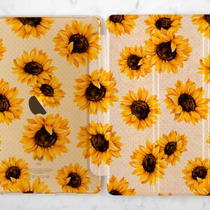 IPad Case Sunflower Yellow Flowers Golden Case iPad 10 5 12 9 Case iPad ...