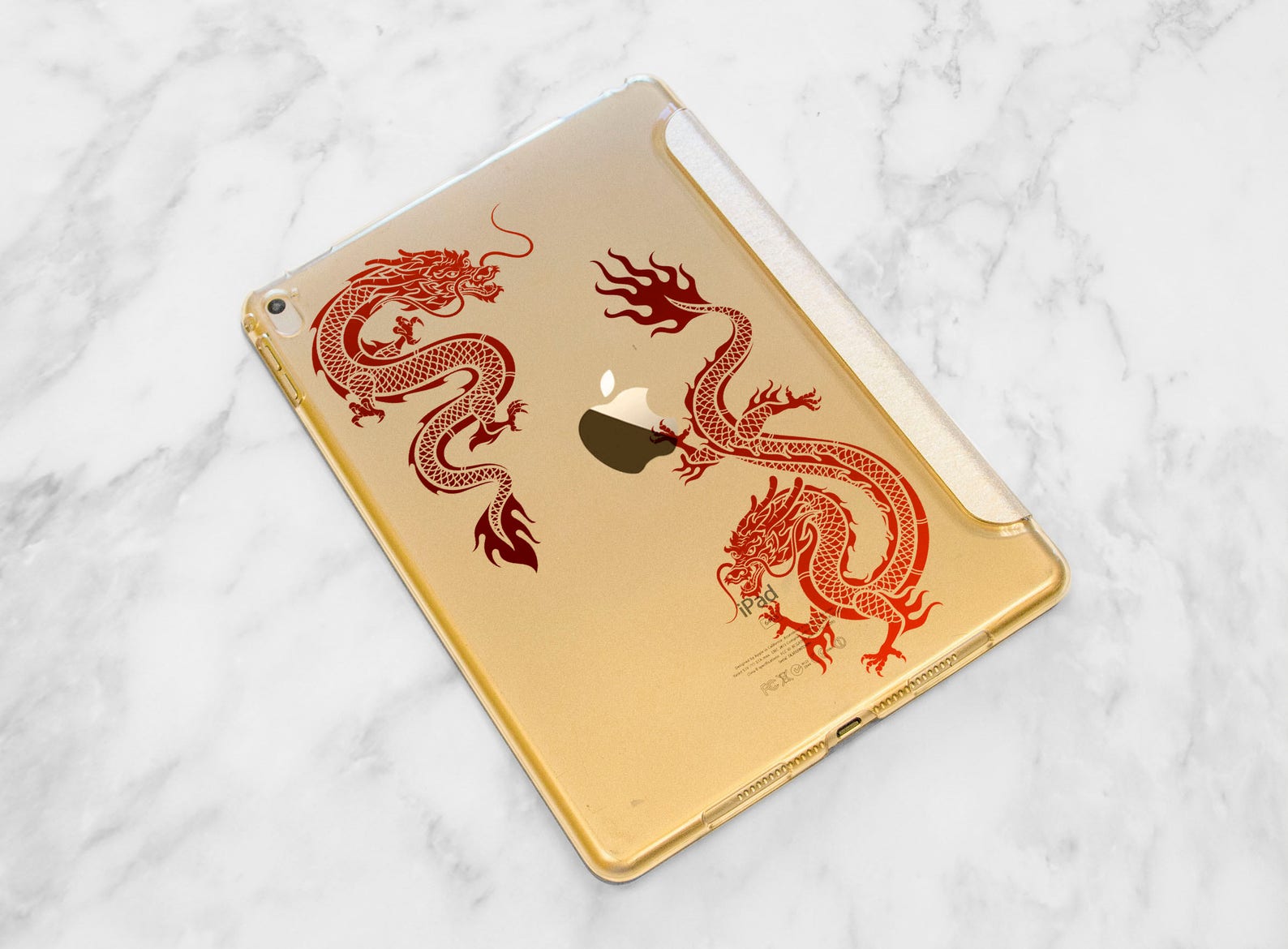 Ipad Case China Red Dragon Case Ipad Case Dragon Golden Case | Etsy