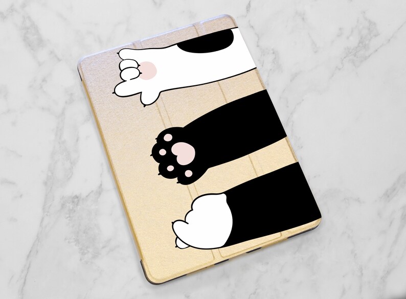 Cat Paws Black and White Cats Cute Art Ipad Case 9 7 Ipad Case | Etsy