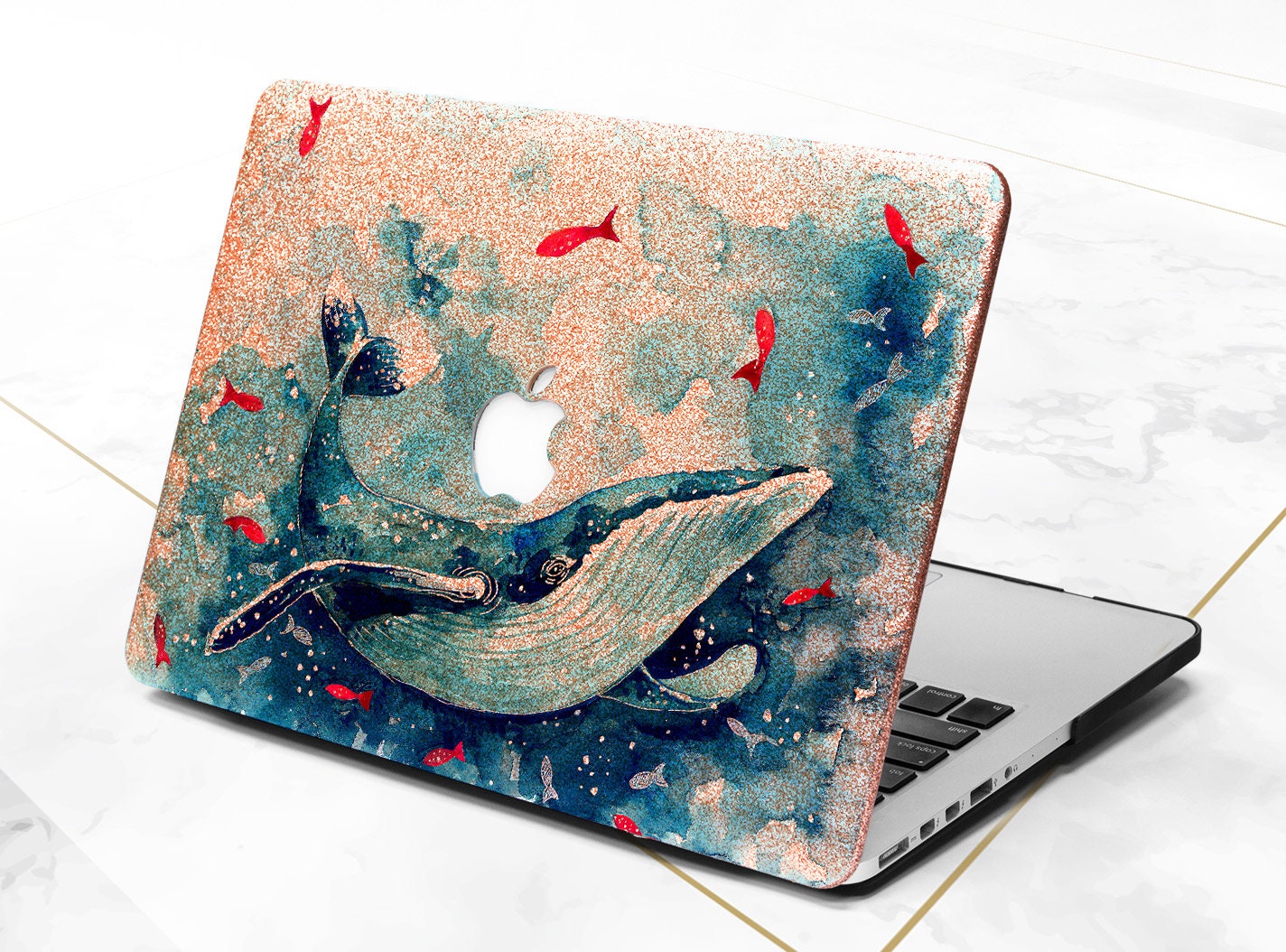 Macbook Case Whale Ocean Macbook Case Fish Blue See Macbook | Etsy