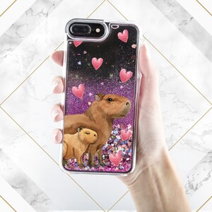 Cute Capybara Art iPhone Case Capy Pink Hearts Art Case for Samsung ...