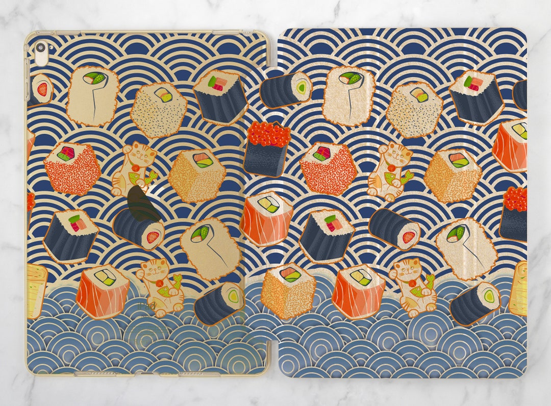IPad Case Sushi Japanese Decor iPad Case Wave iPad Case 10 5 iPad Case ...