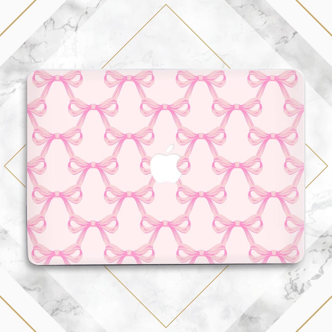 Pink Bows Print MacBook Case Girly Gift for Her MacBook Hard Case ...