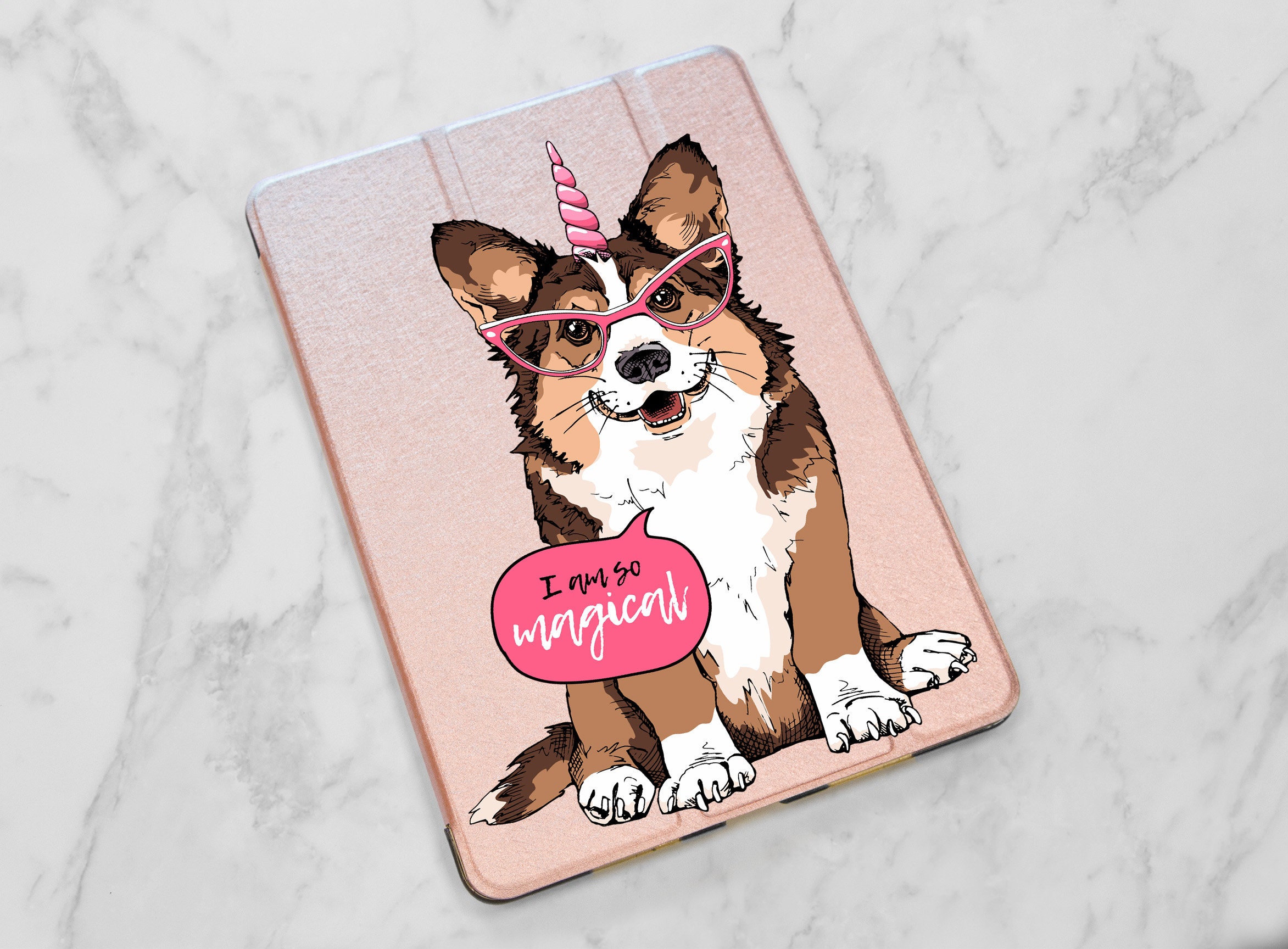 Unicorn Dog Cute Animals Ipad Case Kids Ipad 10 2 Golden Smart - Etsy